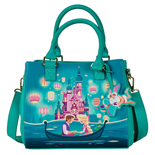 Loungefly Tangled Rapunzel Castle Glow in the Dark Crossbody Bag