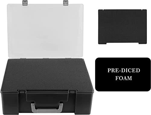 TPCY Miniature Storage Sturdy Carrying Figure Case -108 Slot Figurine Minature Carrying Case ,Compatible with Warhammer 40k, Dungeons & Dragons and More (Blackness)