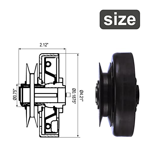 BATONECO Centrifugal Go Kart Clutch 3/4" Bore for 1/2" AB Style Belt Compatible with Carter Go Karts Mini Bikes Wood Chippers Up to 6.5HP