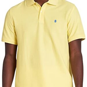 IZOD Mens Solid Advantage Performance Polo Shirt Large Yellow