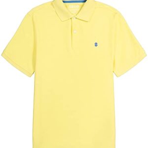 IZOD Mens Solid Advantage Performance Polo Shirt Large Yellow