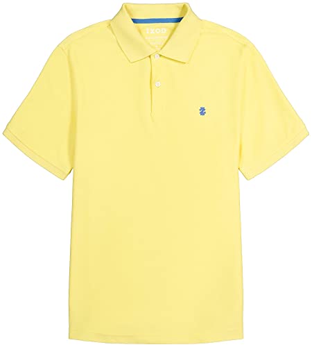 IZOD Mens Solid Advantage Performance Polo Shirt Large Yellow