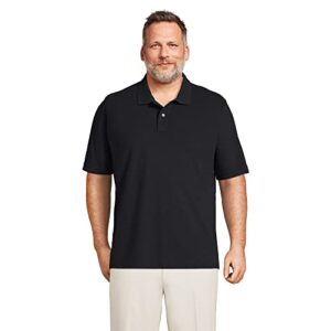 lands' end mens short sleeve comfort first mesh polo black regular x-large