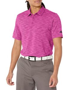 adidas golf men's standard space dye polo shirt, lucid fuchsia, x-large