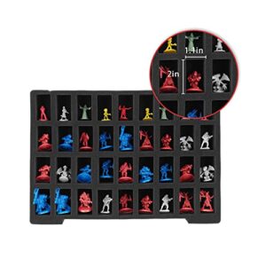 RISOU Minature Figurine Carrying Case Compatible with Warhammer 40k, DND and More - 72 Slots in Total (72 Slots)