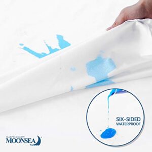 Twin Mattress Protector Waterproof 2 Pack Zippered, 6-Side Waterproof Twin Size Mattress Protector, Twin Mattress Cover, Box Spring Encasement White