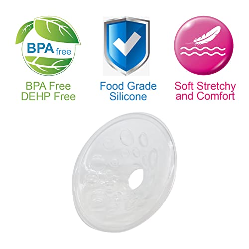 Begical Silicone Flange Cushions Insert 21mm Compatible with Spectra/Medela/BabyBuddha 24mm and Ameda 25mm Shields/Flanges Replace Flange Inserts Spectra Breastpump Parts Reduce 24mm to 21mm 2pc