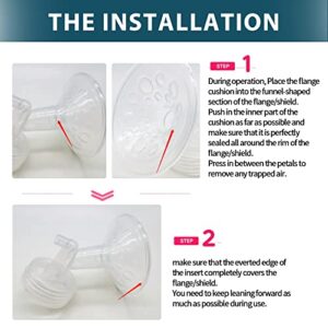 Begical Silicone Flange Cushions Insert 21mm Compatible with Spectra/Medela/BabyBuddha 24mm and Ameda 25mm Shields/Flanges Replace Flange Inserts Spectra Breastpump Parts Reduce 24mm to 21mm 2pc