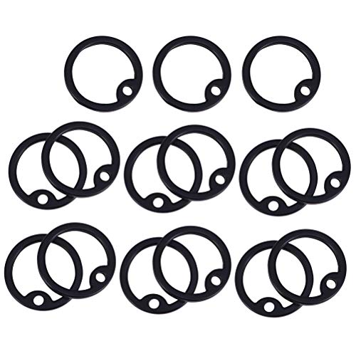 ULTECHNOVO 15pcs Professional Dog ID Tag Silencers Silicone Dogtag Silencer Useful Mute Circle for Pet Dog Cat (Black) for Your Cute