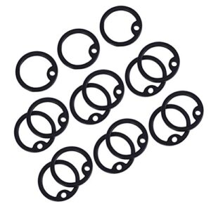 ULTECHNOVO 15pcs Professional Dog ID Tag Silencers Silicone Dogtag Silencer Useful Mute Circle for Pet Dog Cat (Black) for Your Cute