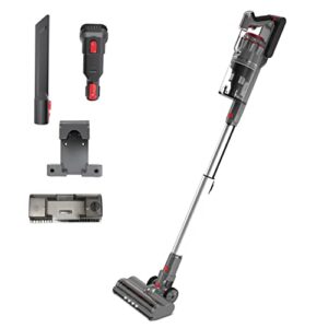 euroto cordless vacuum cleaner, water tank&mop, 2-in-1 powerful stick vacuum - 300w 24kpa, 35min runtime lightweight vacuum cleaners - telescopic tube and detachable battery handheld vacuum