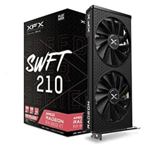 XFX Speedster SWFT210 Radeon RX 6650XT CORE Gaming Graphics Card with 8GB GDDR6 HDMI 3xDP, AMD RDNA 2 RX-665X8DFDY