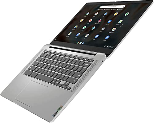 Lenovo Chromebook 14" FHD Laptop for Business, Student, Octa-Core MediaTek MT8183, 4GB RAM, 64GB eMMC+64GB Card, WiFi, Webcam, 10+ Hours Battery, Chrome OS, Arctic Grey | TGCD Boundle