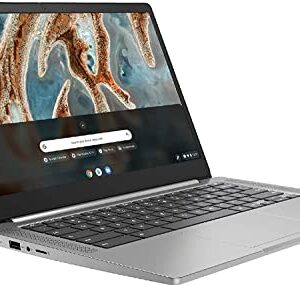 Lenovo Chromebook 14" FHD Laptop for Business, Student, Octa-Core MediaTek MT8183, 4GB RAM, 64GB eMMC+64GB Card, WiFi, Webcam, 10+ Hours Battery, Chrome OS, Arctic Grey | TGCD Boundle