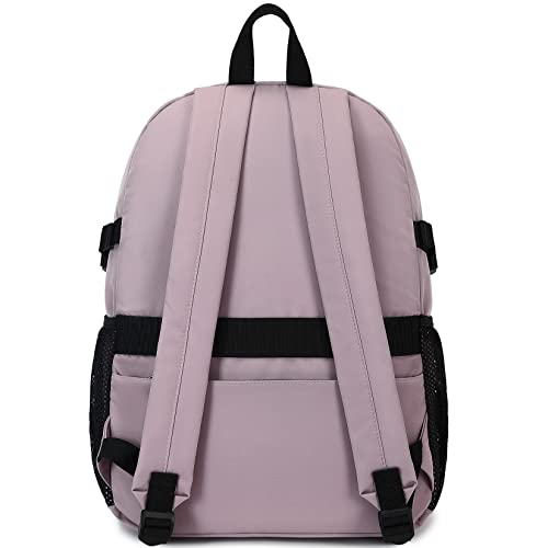 MIRLEWAIY Casual Laptop Daypack Girls Travel Backpack Lightweight School Bookbag Work Bag For High School student water-resistent, Pink Purple