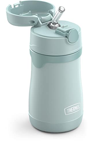 THERMOS Baby 10 Ounce Stainless Steel Vacuum Insulated Straw Bottle, Mint