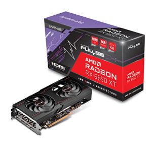 sapphire 11319-03-20g pulse amd radeon rx 6650 xt gaming graphics card with 8gb gddr6, amd rdna 2, black