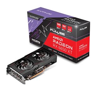 Sapphire 11319-03-20G Pulse AMD Radeon RX 6650 XT Gaming Graphics Card with 8GB GDDR6, AMD RDNA 2, Black