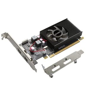 qthree radeon hd 6570 graphics card,dual hdmi,1gb,gddr3,64-bits,low profile computer gpu,desktop video card for pc gaming,directx 11,pci-express 2.0 x16