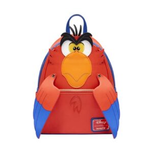 loungefly disney backpack: aladdin iago cosplay backback - amazon exclusive, multicolor