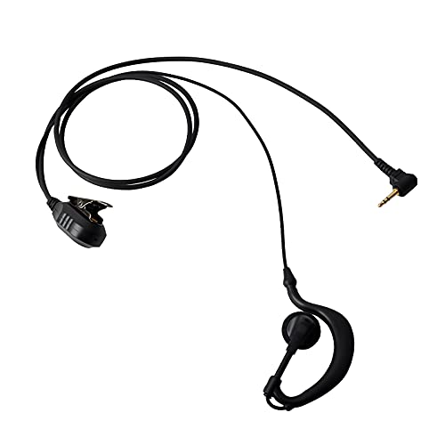 HYS Radio Earpiece Soft Rubber G Shape Earhook Law Enforcement Tactical Headset for Motorola Walkie Talkie T200TP T260 T100 T100TP T402 T460 T465 T600 T605 T800 Talkabout Radio(Pack of 2)