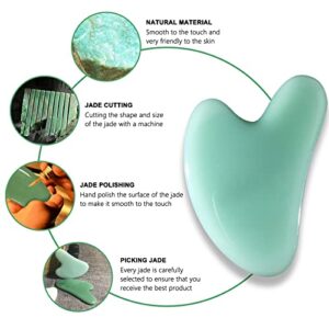 Gua Sha Facial Lifting Tool, Jade Stone Tool for Face and Body Skin Care.