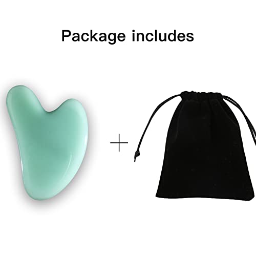 Gua Sha Facial Lifting Tool, Jade Stone Tool for Face and Body Skin Care.