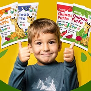 Awsum Snacks Variety Baby Puffs - Happy Healthy Baby Snack - Natural Plant Based Puffed Snacks - Certified USDA Organic Kosher Non GMO Gluten Free Vegan - No Added Sugar - Non-Allergy (12 1.5oz bags)