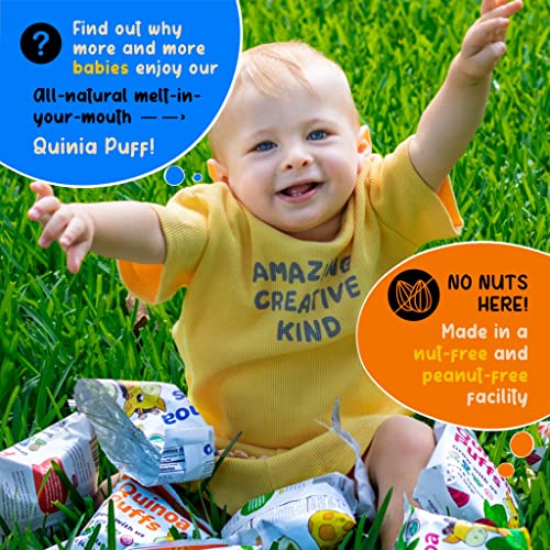 Awsum Snacks Variety Baby Puffs - Happy Healthy Baby Snack - Natural Plant Based Puffed Snacks - Certified USDA Organic Kosher Non GMO Gluten Free Vegan - No Added Sugar - Non-Allergy (12 1.5oz bags)