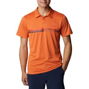 Columbia Men's Hike Novelty Polo, Desert Orange, Medium