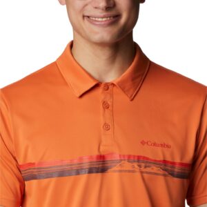 Columbia Men's Hike Novelty Polo, Desert Orange, Medium