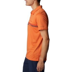 Columbia Men's Hike Novelty Polo, Desert Orange, Medium