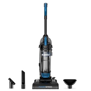 eureka powerspeed upright cleaner carpet and floor lightweight powerful bagless vacuum, neu185 w/washable filter, black