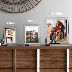 HORLIMER 8x10 Picture Frame Set of 2, Glass Photo Frame 8 by 10 for Tabletop, Horizontally or Vertically