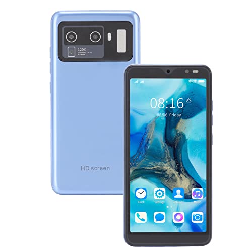 ASHATA M12 Uitra Unlocked Android Smartphone, 5.45in HD Full Screen Unlocked Cellphone, 2GB 32GB Storage, 2MP 5MP Camera, Face Recognition, 2200mah Battery, Dual Cards Dual Standby(Blue)