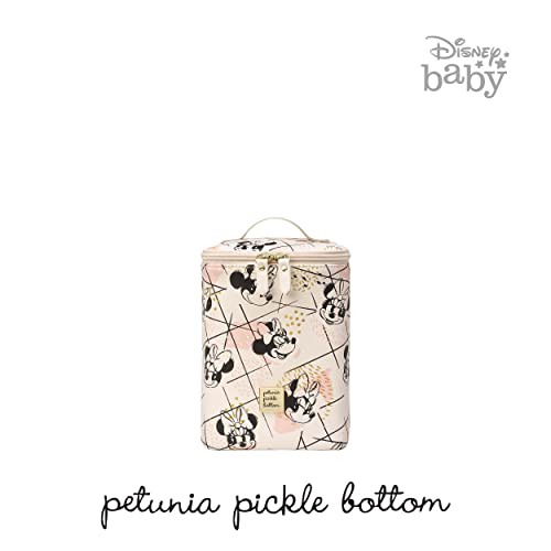 Petunia Pickle Bottom Baby Cooler Bag | Perfect for Baby Bottles and Snacks | Insulated & Reusable Bottle Cooler and Baby Holder | Shimmery Minnie Mouse