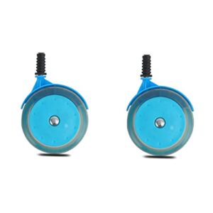 baywyi baby walker wheels replacement, set of 2, big wheels, baby walker accessories, plastic rubber wheels casters, universal wheels (h-blue)