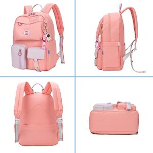 AUOBAG Backpacks for Girls Backpack for School Suitable Ages 6-8 Kids - Pass CPSC Certified - Gift Cute Pendant