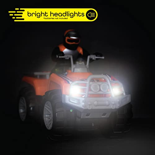 Motorized ATV Vehicle with Lights & Sounds, Battery Powered Toy Quad Bike, Monster Trucks for Boys and Girls Ages 3+