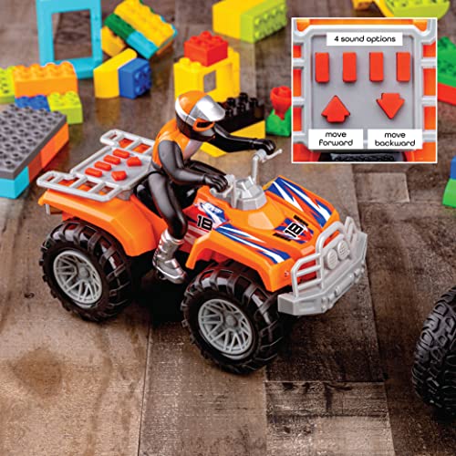 Motorized ATV Vehicle with Lights & Sounds, Battery Powered Toy Quad Bike, Monster Trucks for Boys and Girls Ages 3+