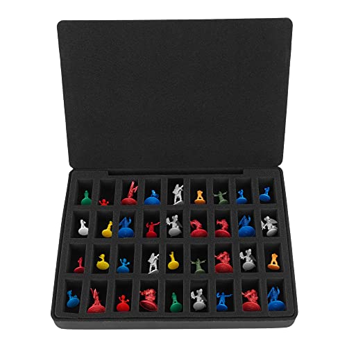 Minahao Hard EVA Minature Figure Box - 36 Slot Figurine Carrying Case,Pre-grooved Foam Layer Compatible with Warhammer 40k, DND & All Small Based Miniatures (Case Only)