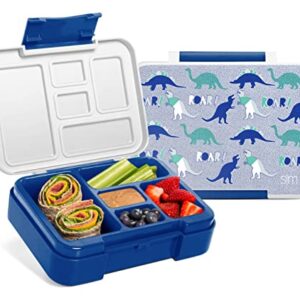 Simple Modern Bento Lunch Box for Kids | BPA Free, Leakproof, Dishwasher Safe | Lunch Container for Boys, Toddlers | Porter Collection | 5 Compartments | Dinosaur Roar