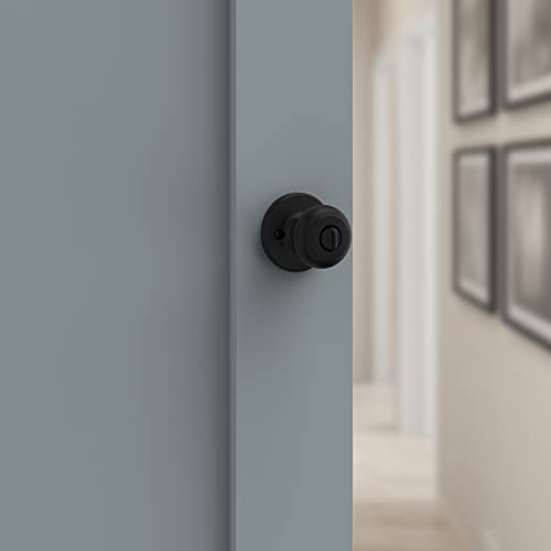 Kwikset 94002-950 Cove Door Knob, Entry, Matte Black