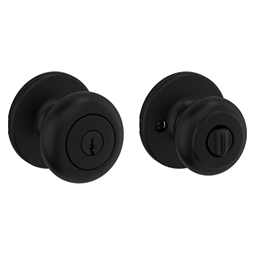 Kwikset 94002-950 Cove Door Knob, Entry, Matte Black