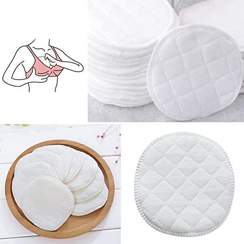 Reusable Breast Pads for Breastfeeding 12 Pack Organic Washable Nipple Pads Nursing Pads Cotton Highly Absorbent Postpartum Essentials（ 3.74 * 3.74inch/9.5 * 9.5cm）