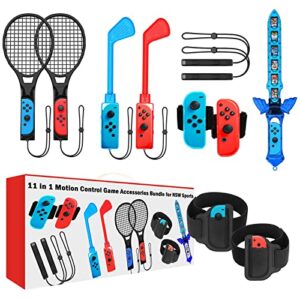 switch sports accessories - codogoy 11 in 1 switch sports accessories bundle for nintendo switch sports, family accessories kit compatible with switch/switch oled sports games