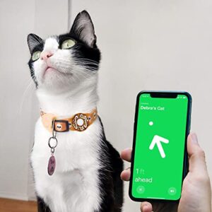 WHALEZON Airtag Cat Collar Holder, Small Air Tag Dog Collar Holder Compatible with Apple Tag, Anti-Lost Pet Tracker Case Fit on Puppy Collars 3/8" 1/2'' 5/8"