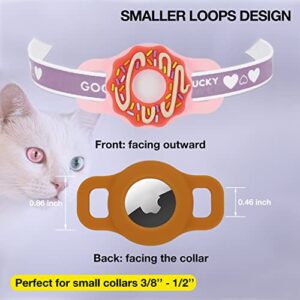 WHALEZON Airtag Cat Collar Holder, Small Air Tag Dog Collar Holder Compatible with Apple Tag, Anti-Lost Pet Tracker Case Fit on Puppy Collars 3/8" 1/2'' 5/8"