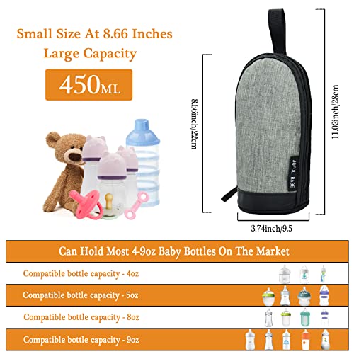 JOFOL BABE-Bottle Bag Breastmilk Cooler Bag Travel,Baby Bottle Cooler Bag Bottle Bag,Breastmilk Cooler Bag Insulated Bottle Bag,Insulated Baby Bottle Bag for Daycare (Gray, Standard)