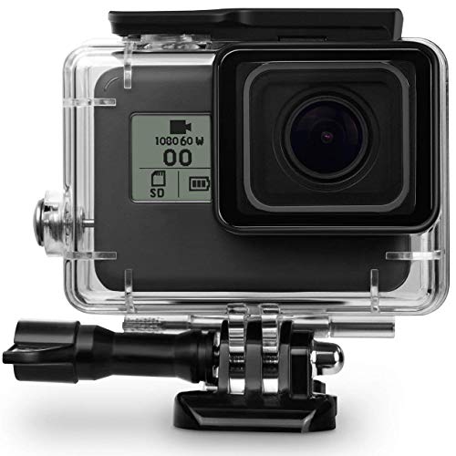 OKFUN Single Lock Waterproof Housing for Go Pro Hero 2018/7/6/5 Black, Protective 34M/111FT Underwater Dive Case Shell with Bracket Accessories for Go Pro Hero7 Hero6 Hero5 Action Camera